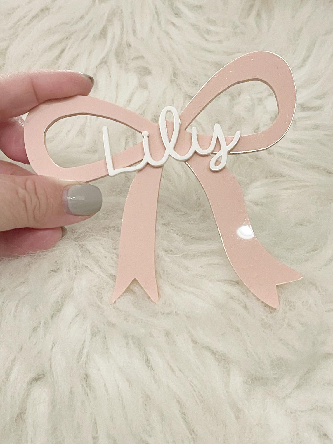 Personalized Acrylic Bow Name Plate Placement Cards, Name Place ...