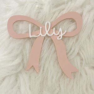 Personalized Acrylic Bow Name Plate Placement Cards, Name Place ...
