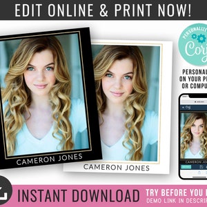 Gold Frame | Acting Headshot Template | 8x10 Headshot Template | Actor ...