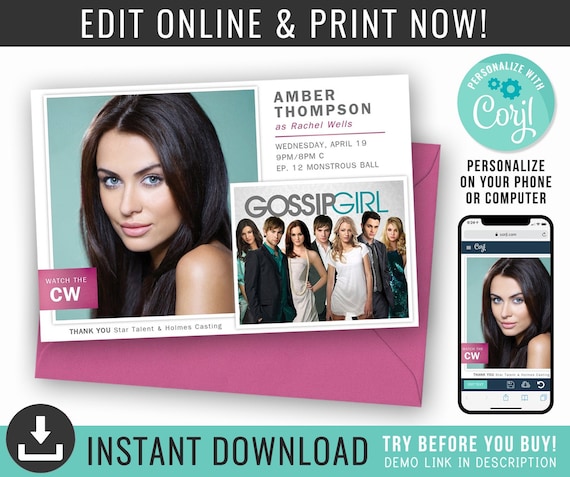 La postal del actor Actor Postcard 4x6 Postal para Actores | Etsy