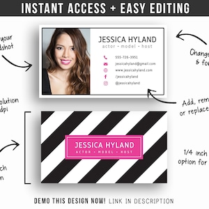 Actor Business Card | Photo Business Card | Actor's Calling Card ...