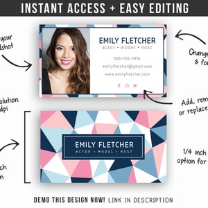 Actor Business Card | Photo Business Card | Actor's Calling Card ...