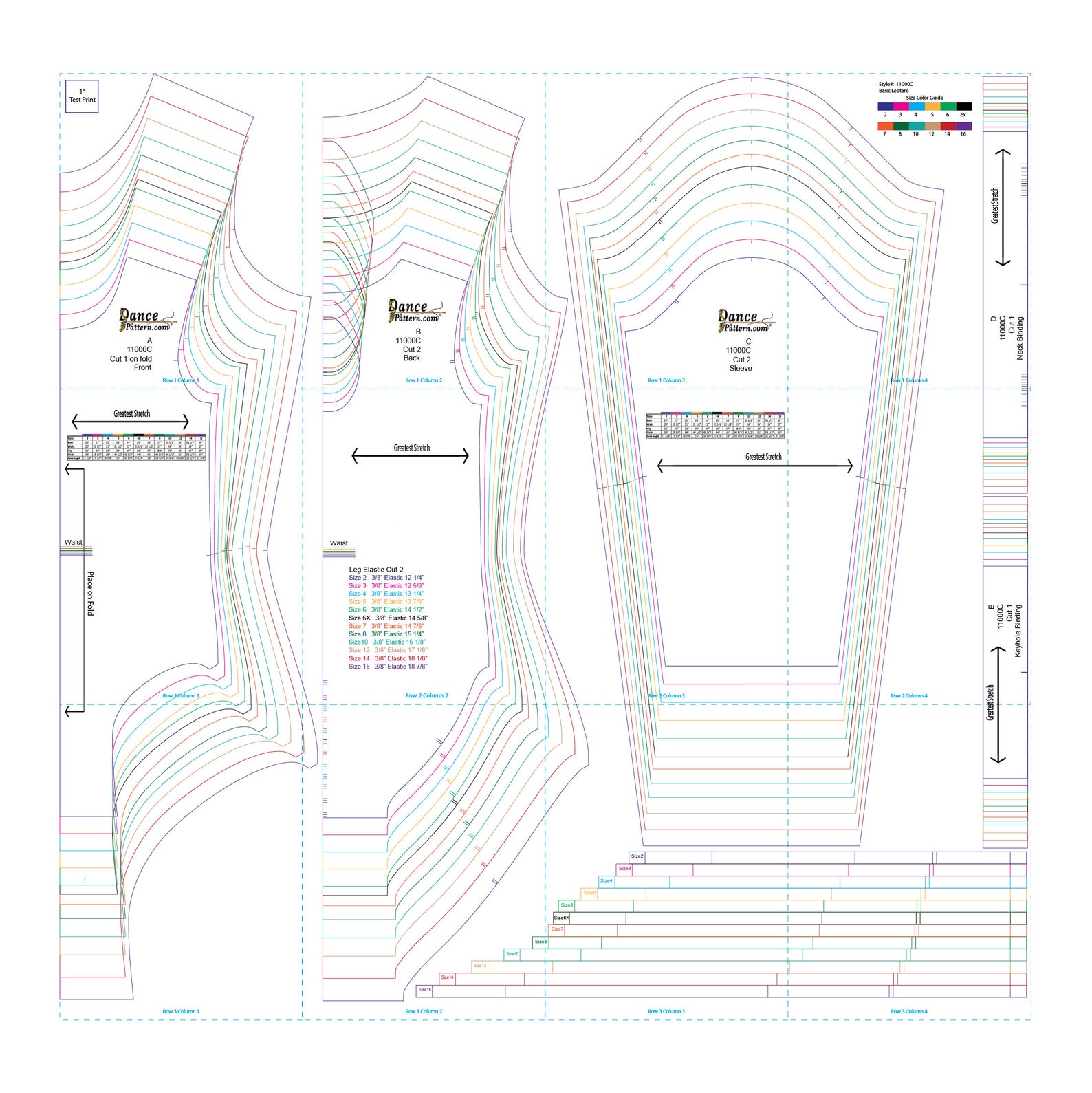 11000C Children Basic Leotard PDF Pattern - Etsy