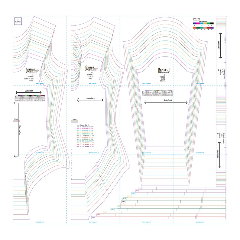 11000C Children Basic Leotard PDF Pattern - Etsy