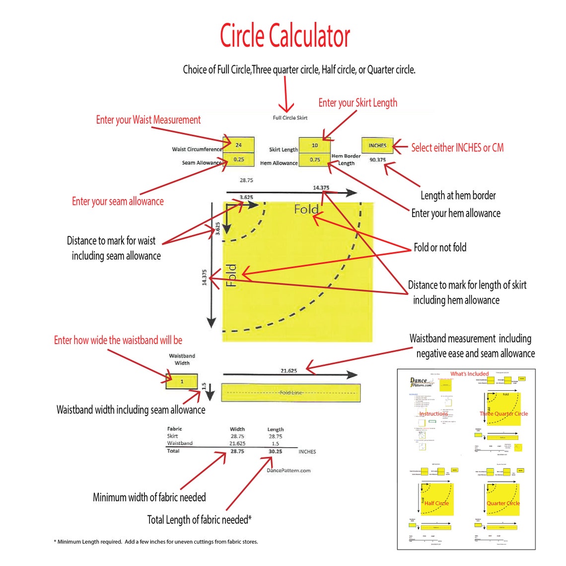 Circle Calculator - Etsy