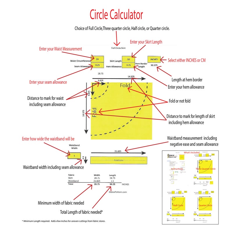 Circle Calculator - Etsy