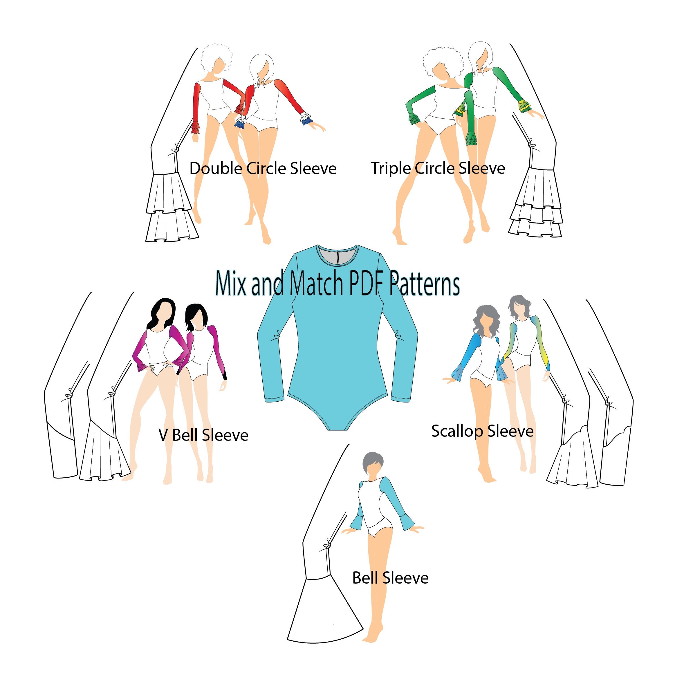 11000M Adult Basic Leotard PDF Pattern - Etsy