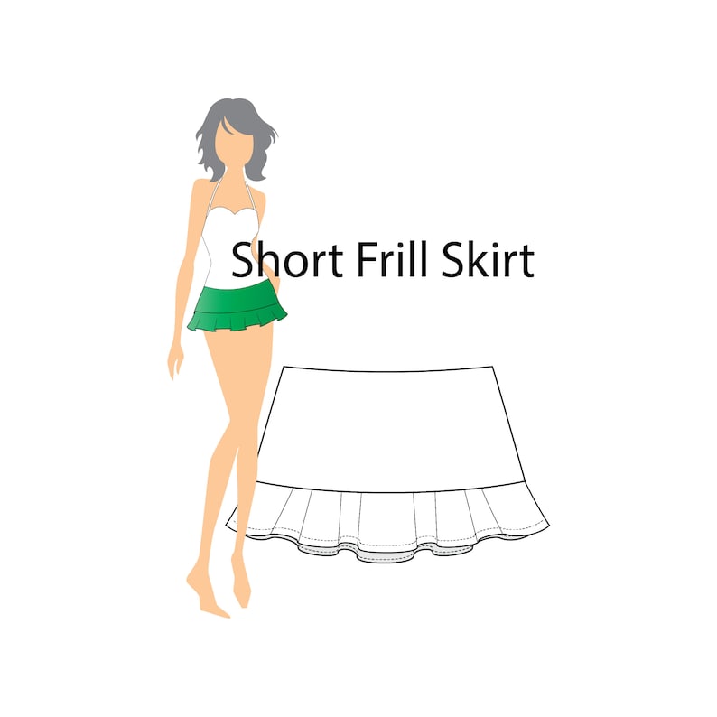 Child Short Frill Skirt PDF Pattern - Etsy