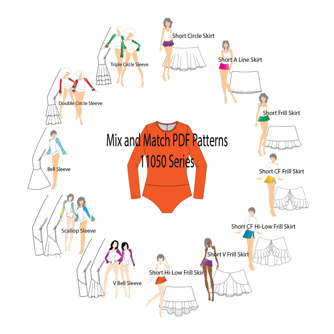 11050C Children Base Leotard Pattern | Etsy