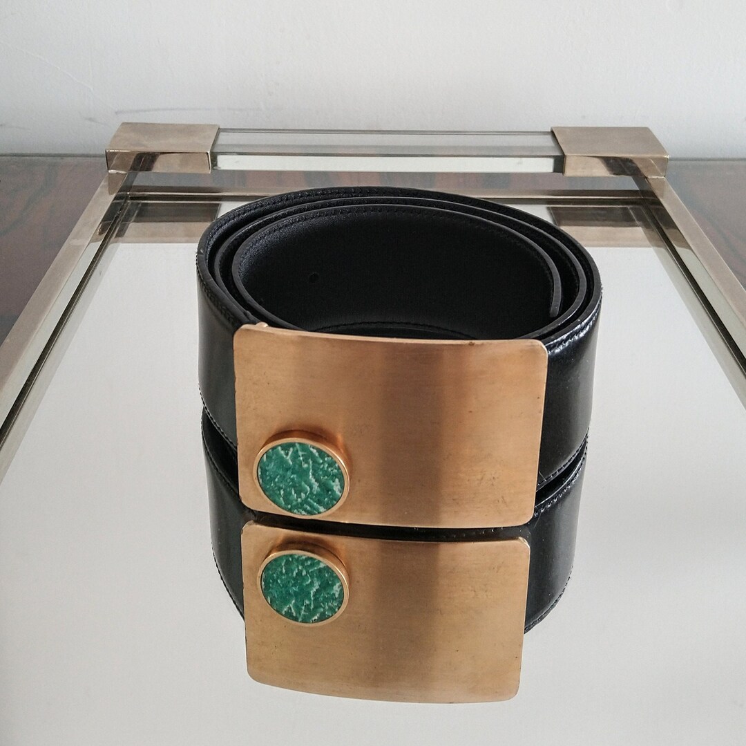 Very Rare Early 2000 Fendi Alta Moda Black Brushed Calf Belt - Etsy