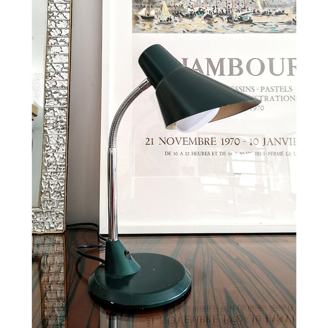 Original 1960 Midcentury "madman" Style Green Desk Lamp - Etsy