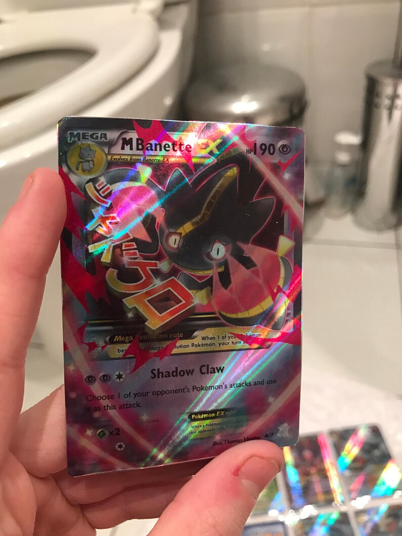CUSTOM MADE Mega Pokemon Cards | Etsy