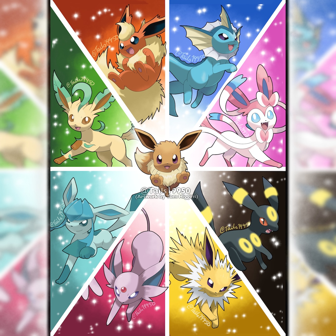 A Poster of the Eeveelutions - Etsy