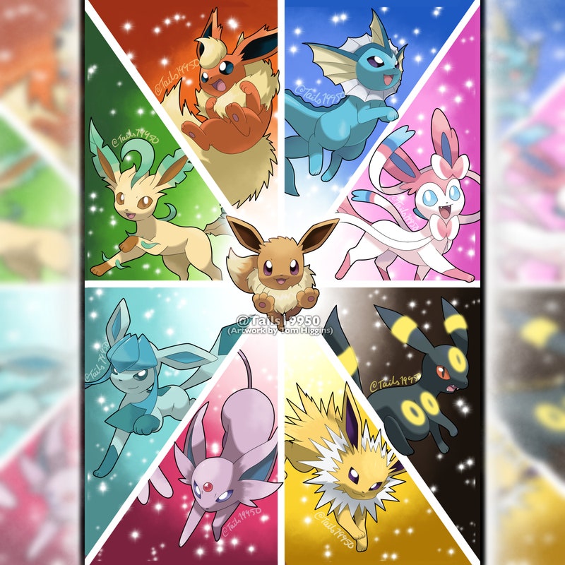 Eevee Evolutions Poster Set - Etsy
