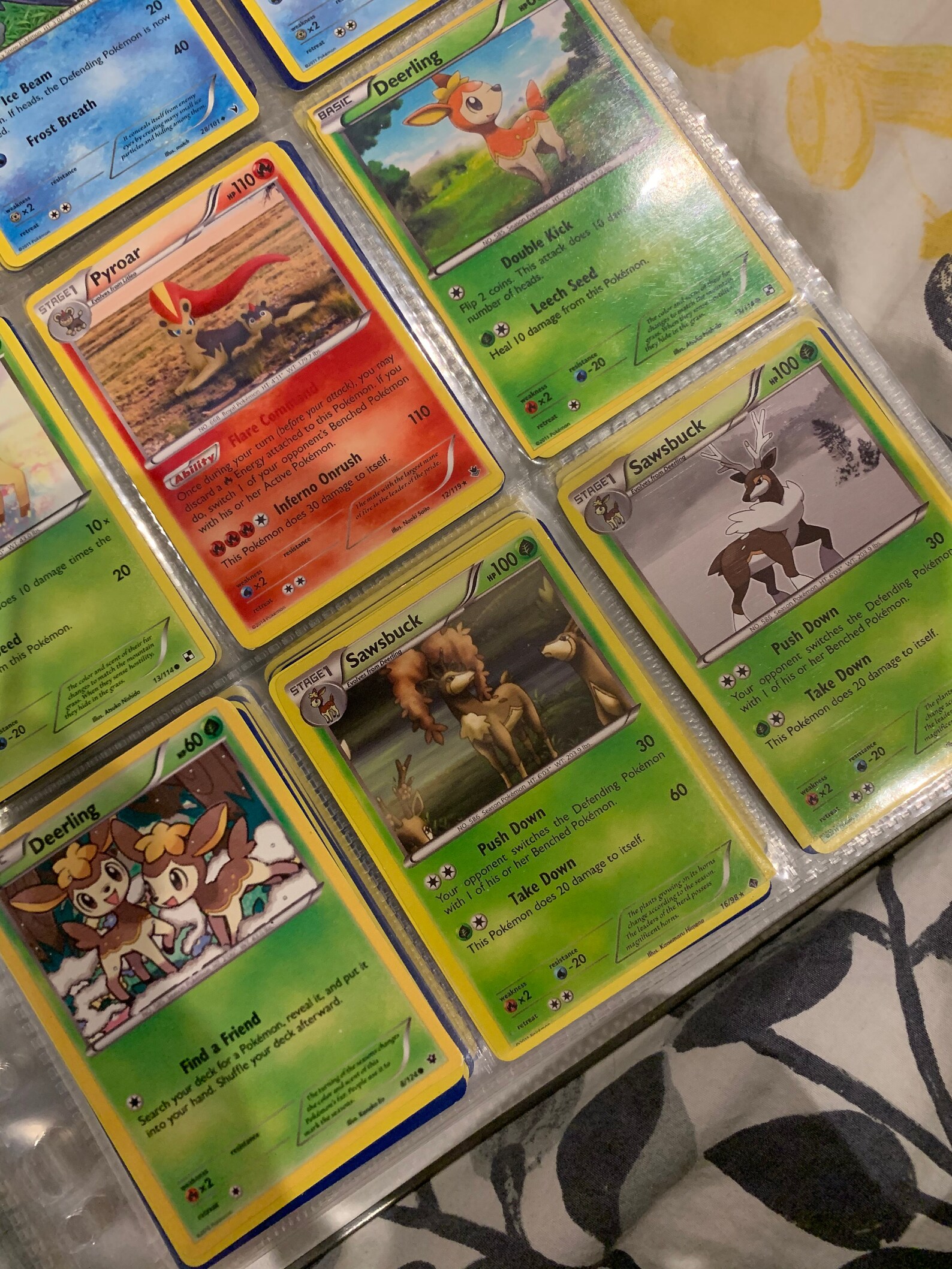FAKE POKEMON CARD Printouts Deerling Sawsbuck and Pyroar | Etsy