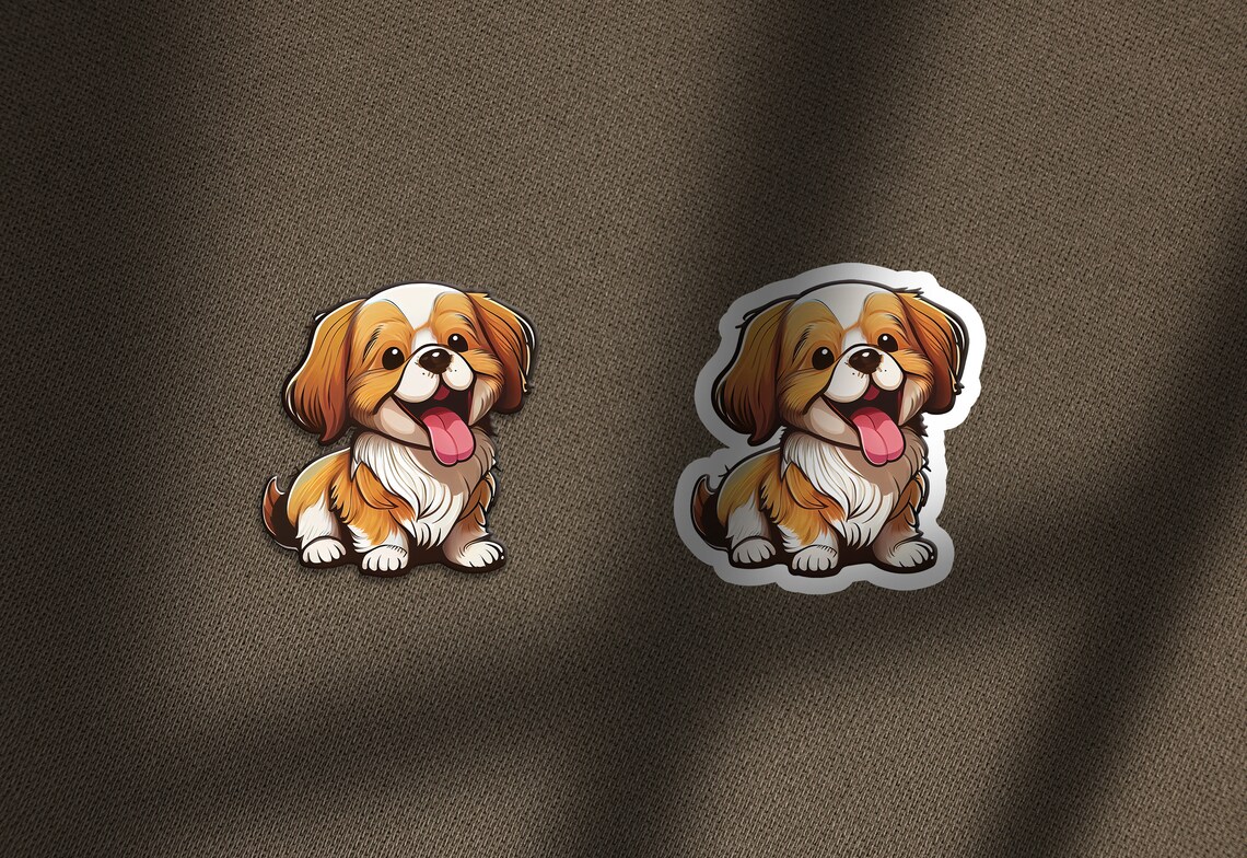 Cute Cartoon Dog Sticker No Background PNG File Digital - Etsy