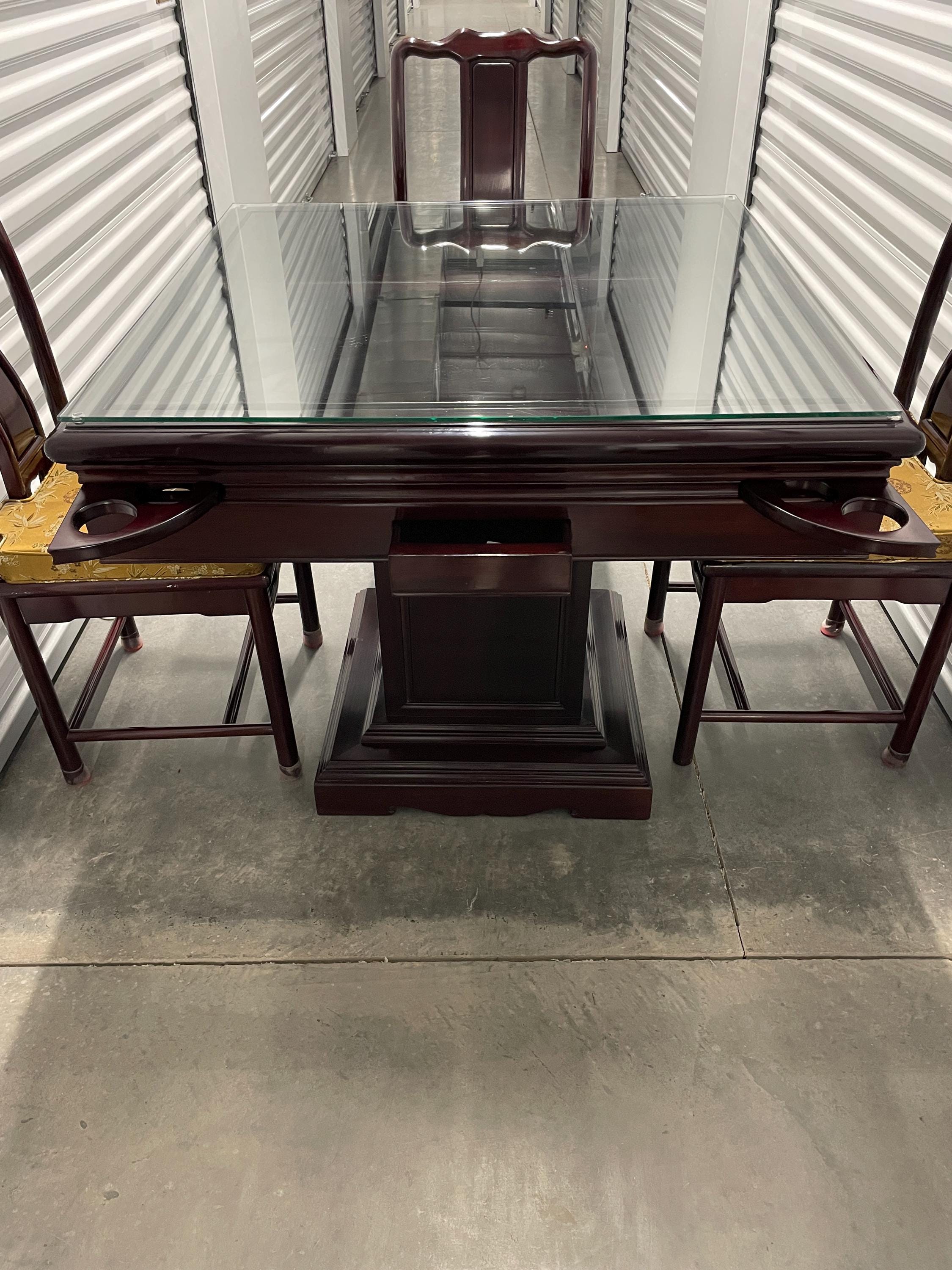 Mahjong Table and Chairs Vintage Rosewood - Etsy