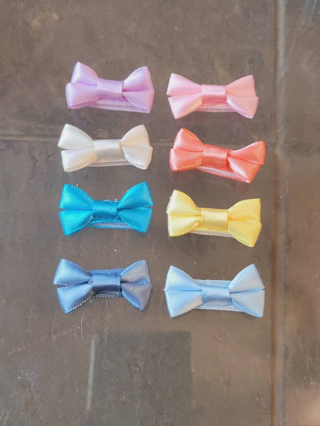 Infant Satin Ribbon Bows With VELCRO® Brand Fastener - Set of 8 - Etsy