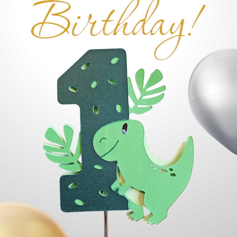 Dinosaur Cake Topper - Etsy
