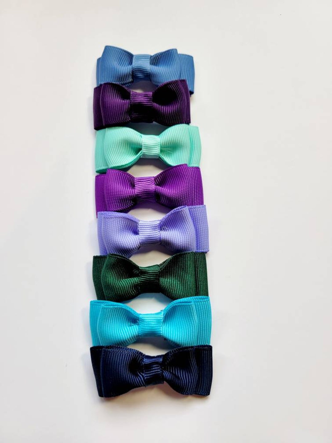 Infant Ribbon Bows With VELCRO® Brand Fastener: Set of 8 Baby Hair Bows ...