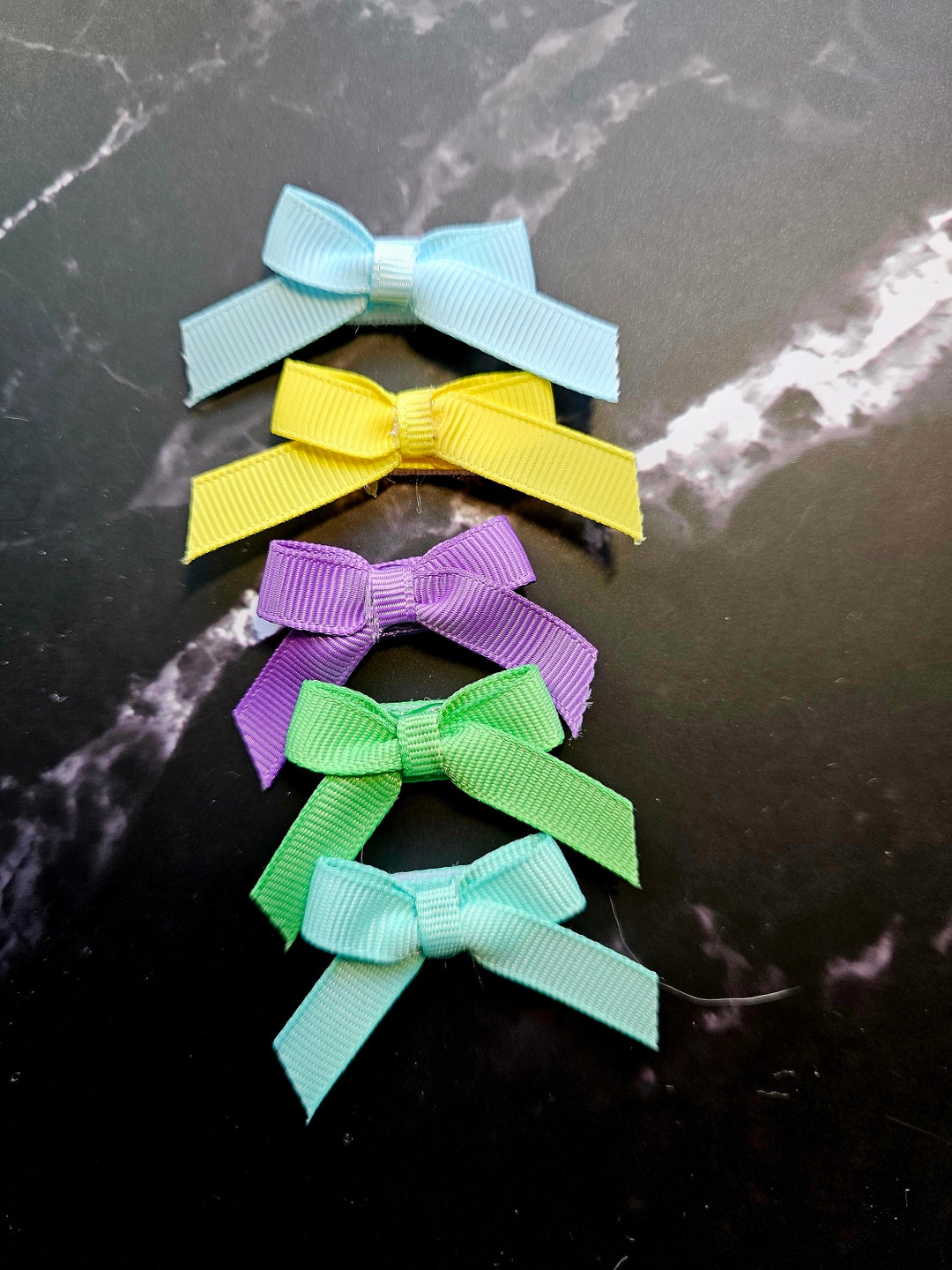 Baby Bows 5pk: Pastel Sailor Bows With VELCRO® Brand Fastener Barrette ...