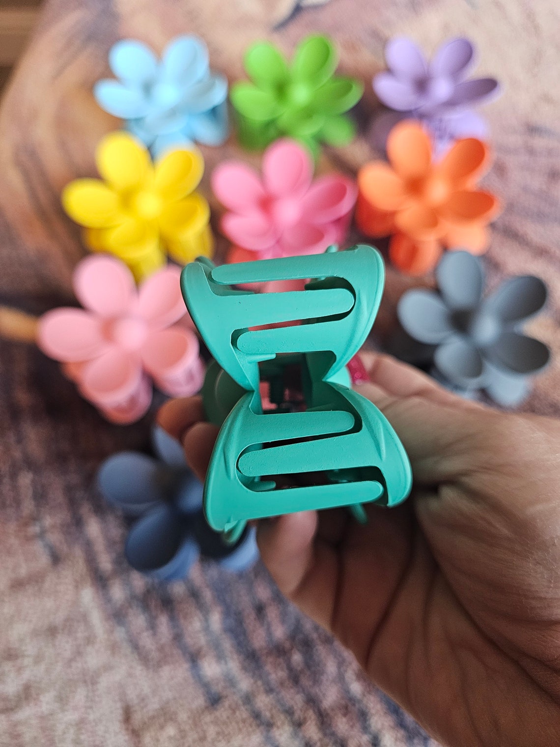 Jumbo Flower Claw Clip - Etsy