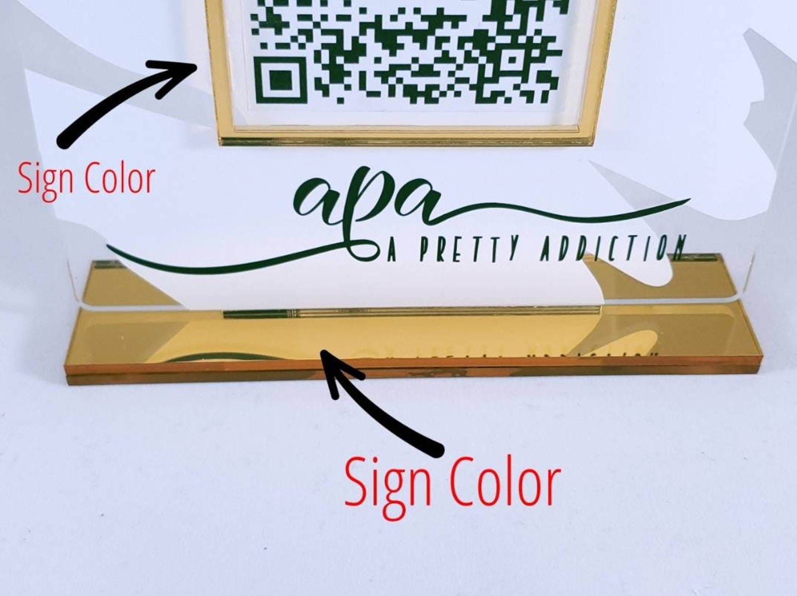 Let's Connect Social Media QR Code Acrylic Sign Scan Sign Business ...