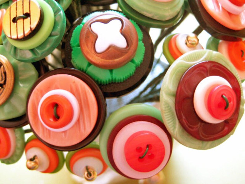 Vintage Button Bouquet: "bella" - Etsy