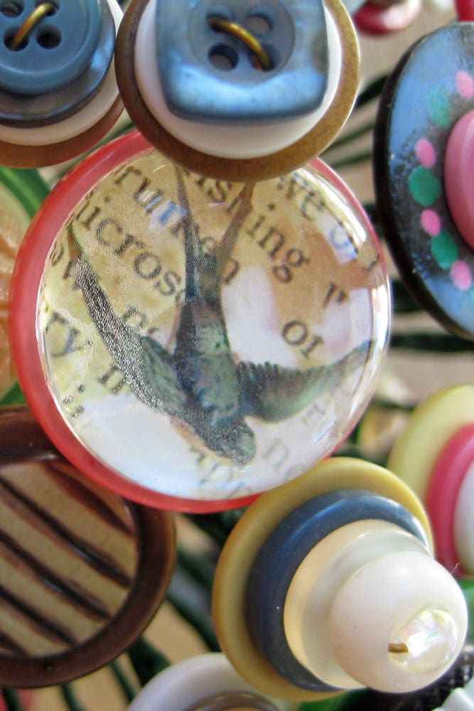 Vintage Button Bouquet: "i Love U" - Etsy