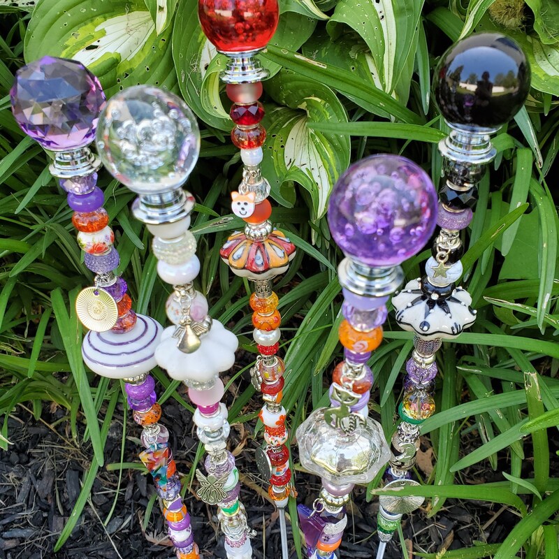 Beaded Garden Stakes - Etsy