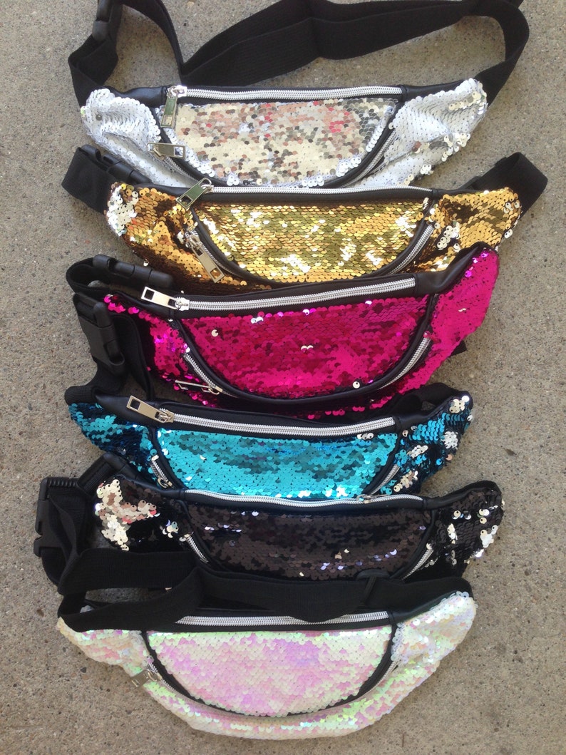 Sequin Fannypack Bachelorette Fanny Pack Mermaid Party Etsy