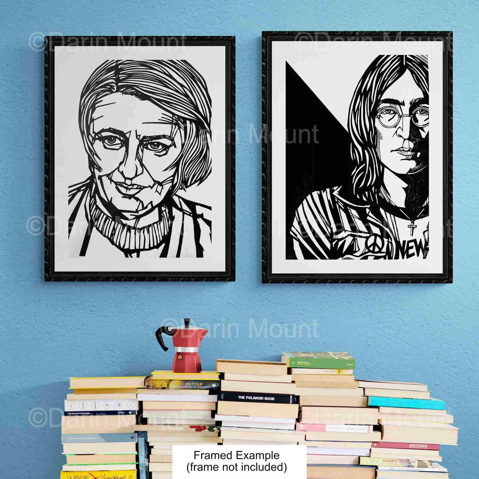 AYN RAND Original Ink Drawing, Large Scale Artwork, Modern Philosophy ...