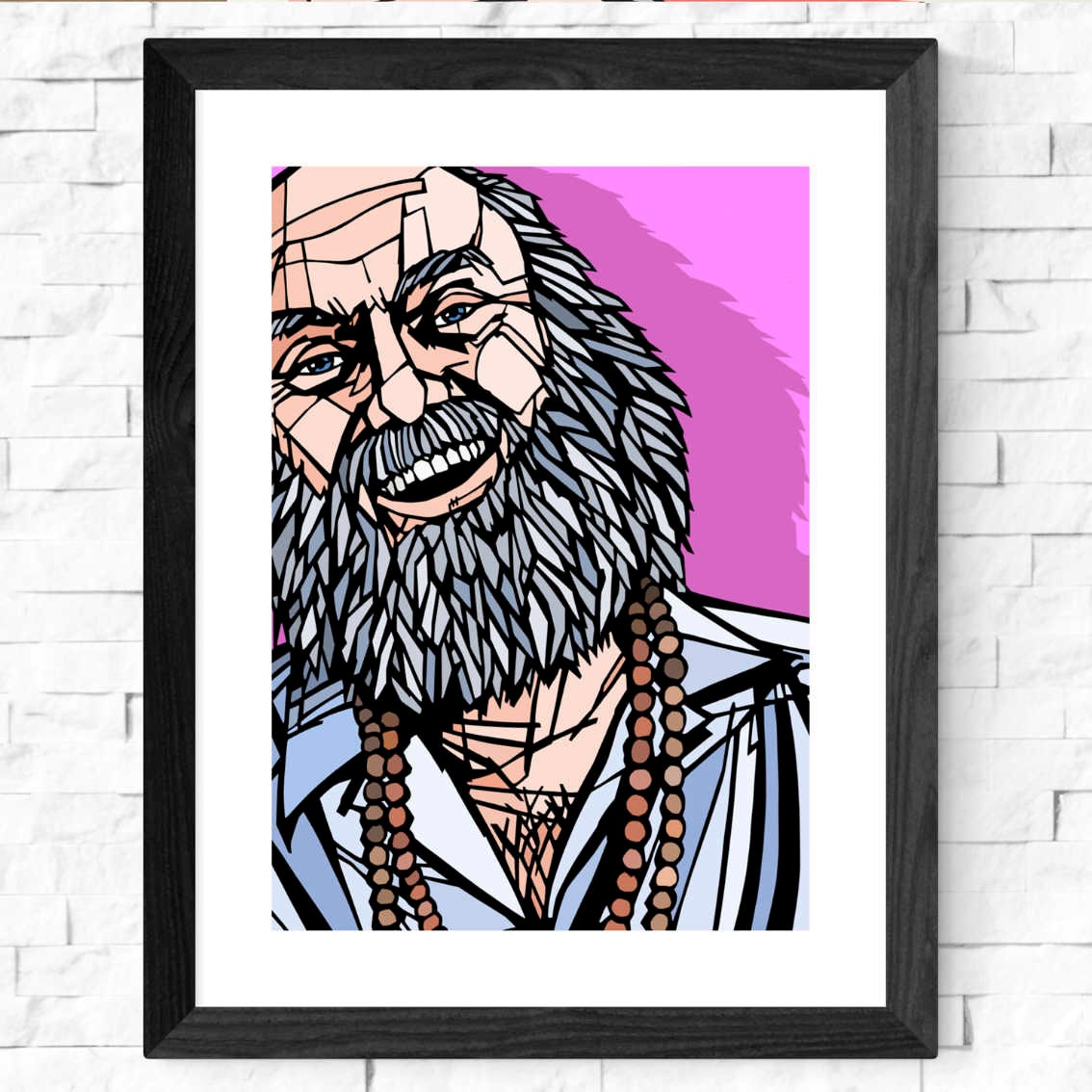 Ram Dass Art Print Spiritual Leader Portrait | Etsy