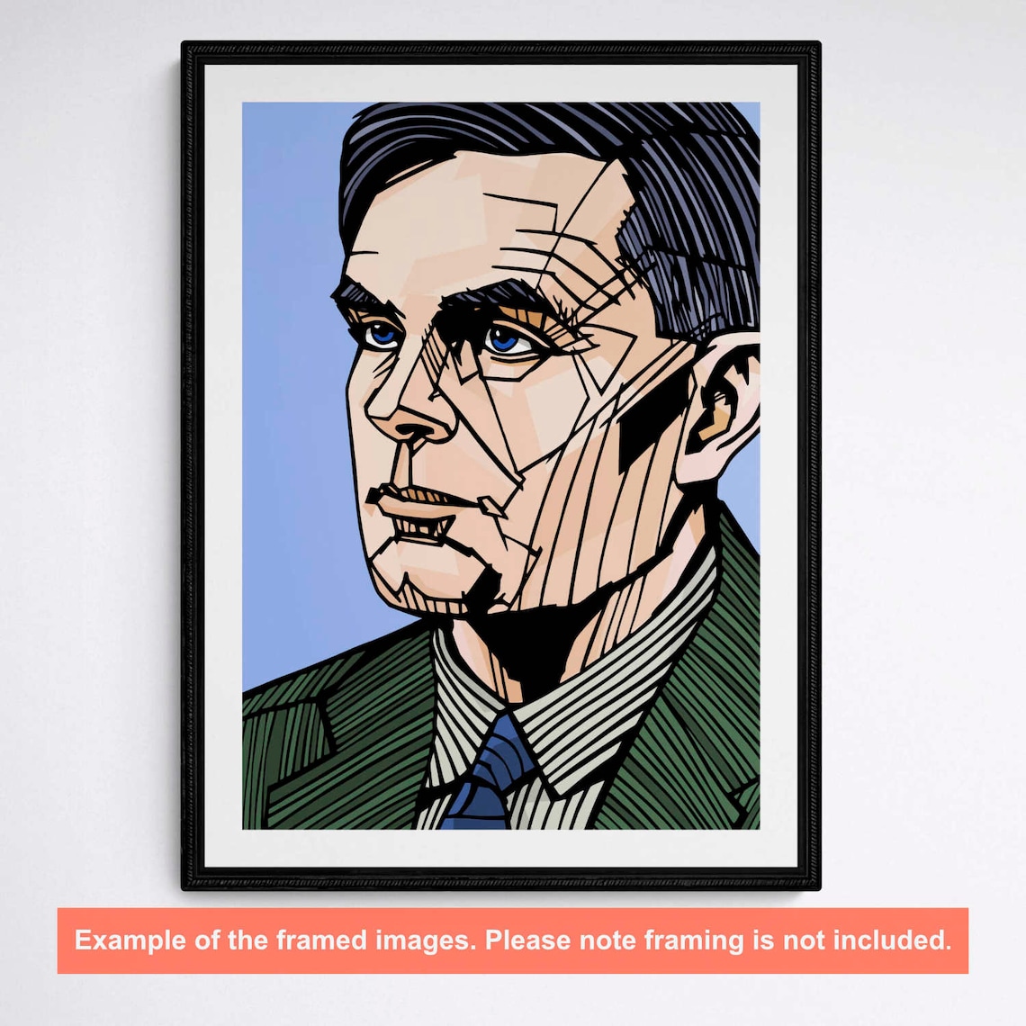 ALAN TURING Print, Option to Add Quotation or Message, Personalised ...