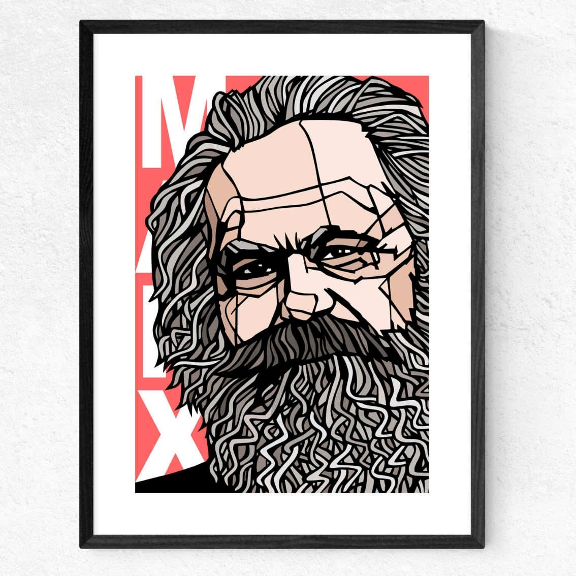 Karl Marx Art Print Option to Add Your Favourite Quote - Etsy UK