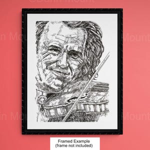 Beautiful Andre Rieu Portrait in A2 Size Drawing, Classical Musicians ...