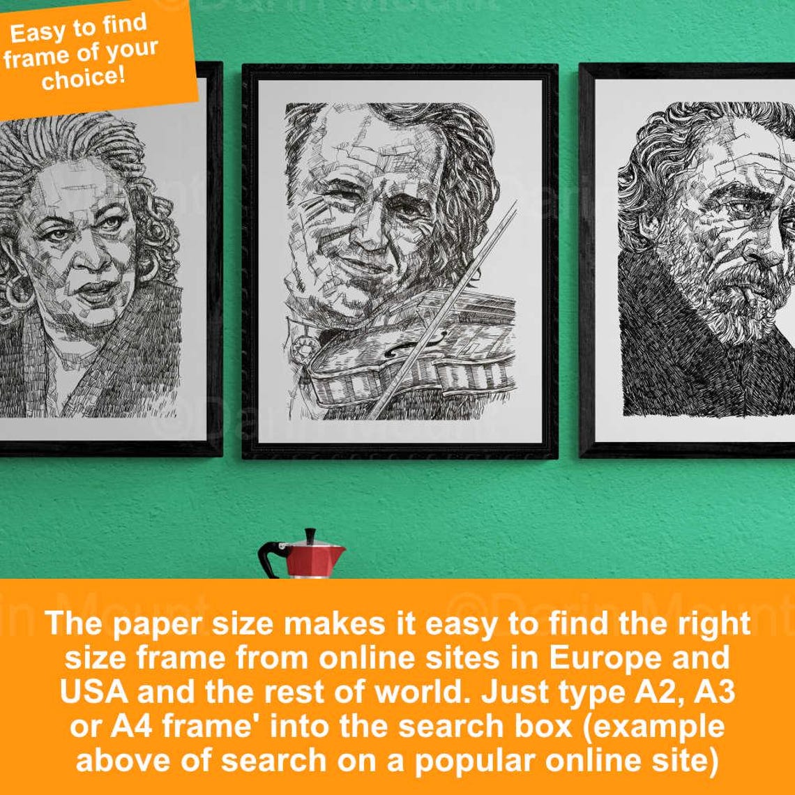 Beautiful Andre Rieu Portrait in A2 Size Drawing, Classical Musicians ...