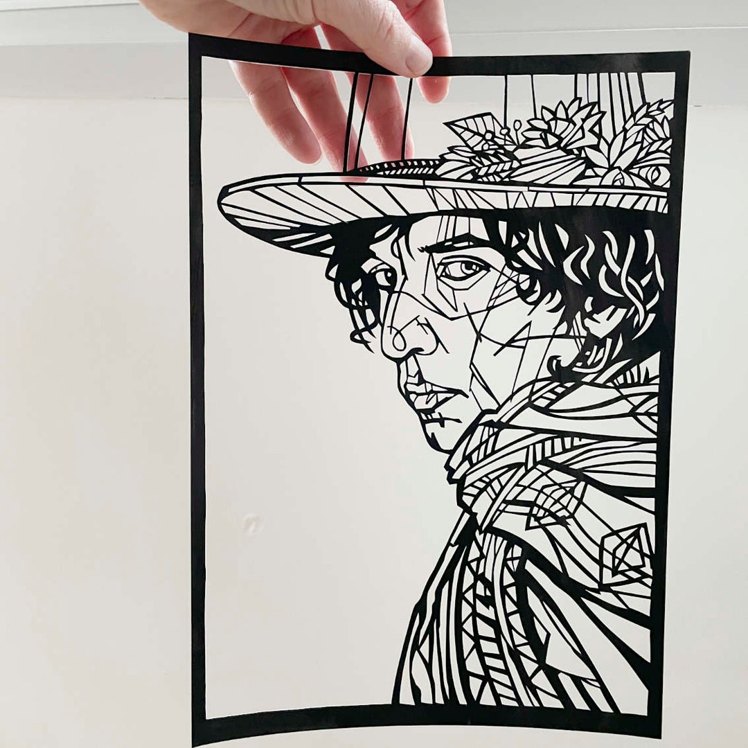 Bob Dylan Handcrafted Papercut Available in 2 Sizes Cut by - Etsy