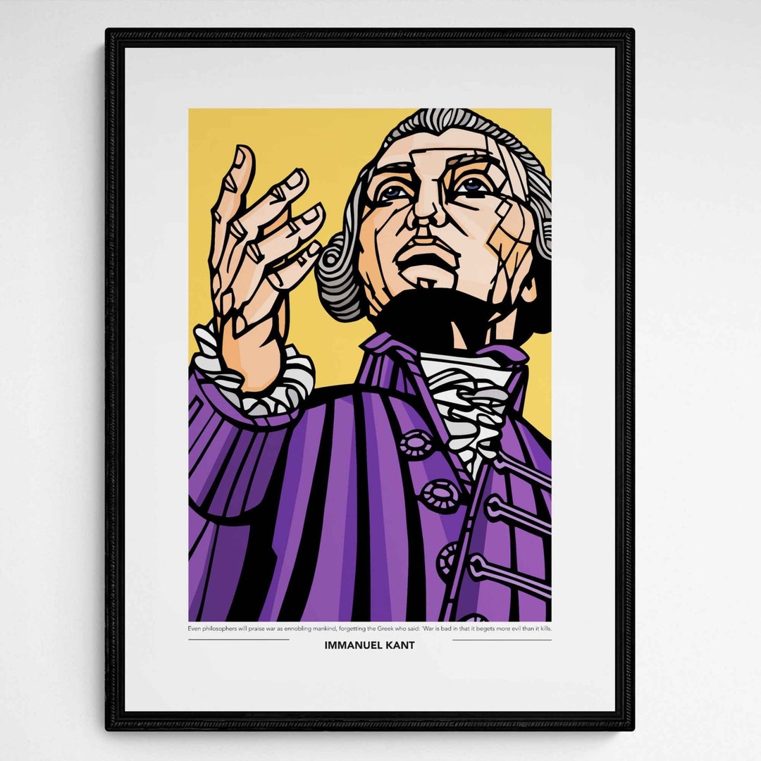IMMANUEL KANT Personalised Art Print, Option to Add Your Favourite ...