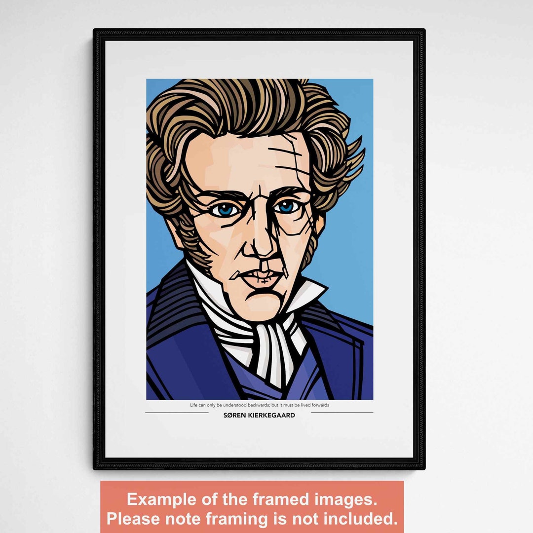 SØREN KIERKEGAARD Personalised Print, Option to Add Your Favourite ...