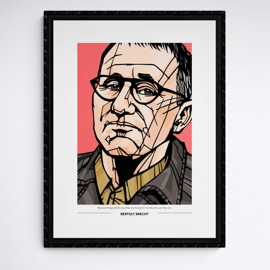 BERTOLT BRECHT Print, Option to Add Your Favourite Quote, Personalised ...