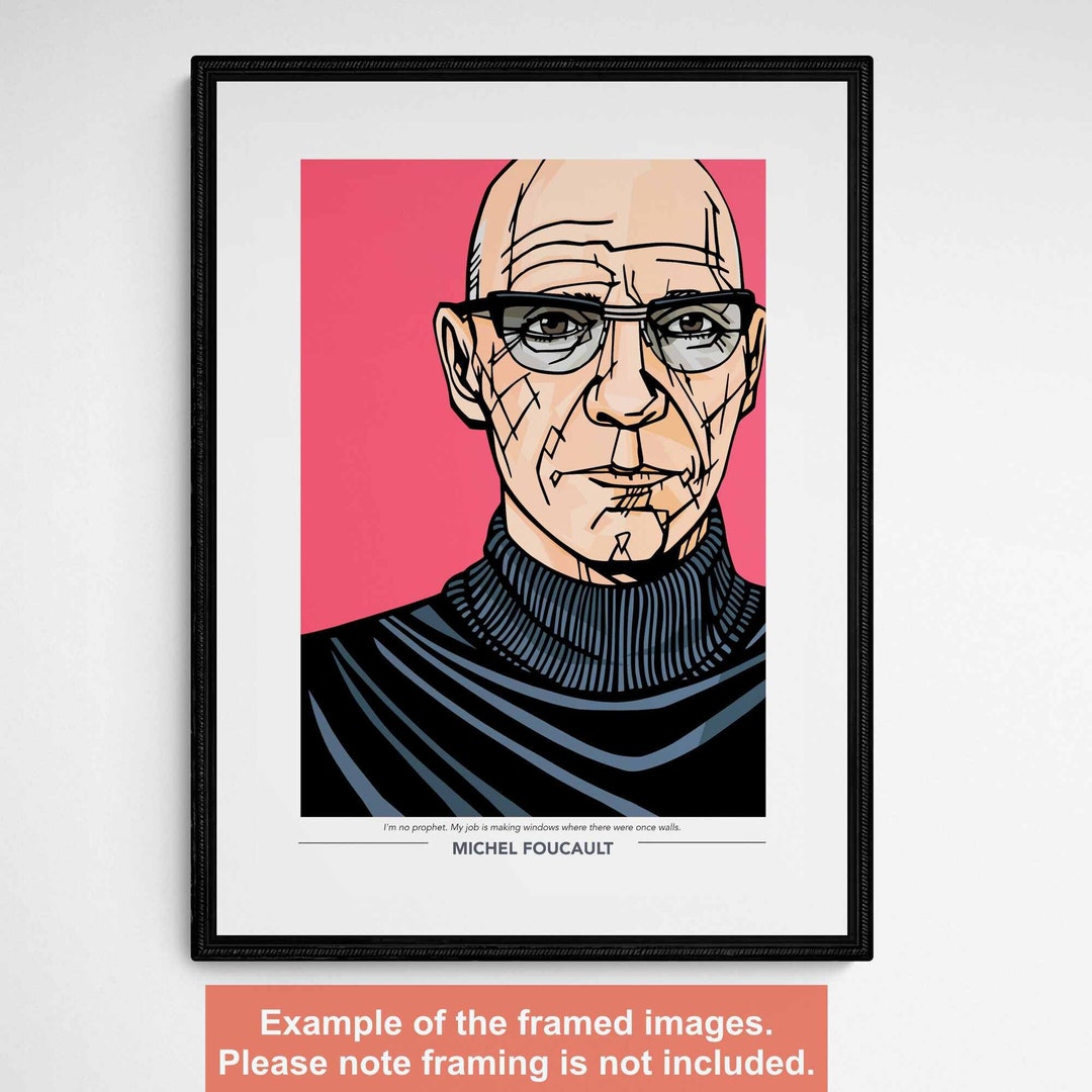 MICHEL FOUCAULT Personalised Art Print, Add Favourite Quote, Modern ...
