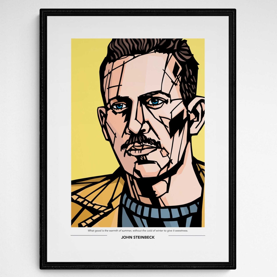 JOHN STEINBECK Print, Customised Print, Option to Add Personalised ...