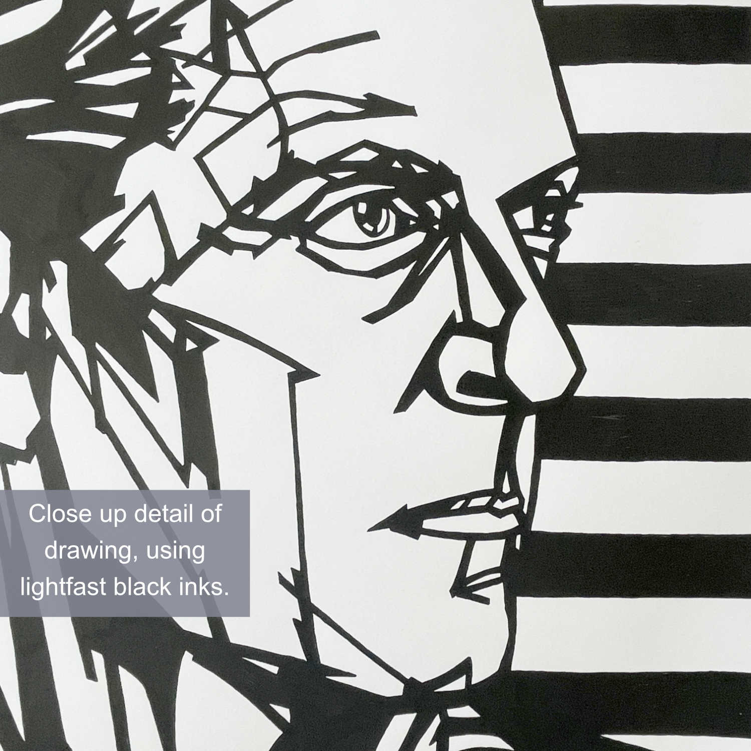 LUDWIG WITTGENSTEIN Original Ink Drawing, Modern Philosophy, Large ...