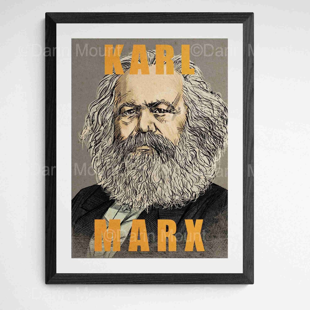 KARL MARX Print, Typography Print, Vintage Aesthetic, Available in 3 ...