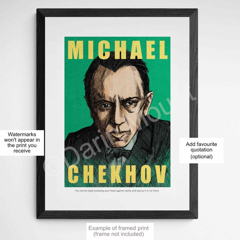 MICHAEL CHEKHOV Print, Drama and Theatre, Acting Quotation, Available ...