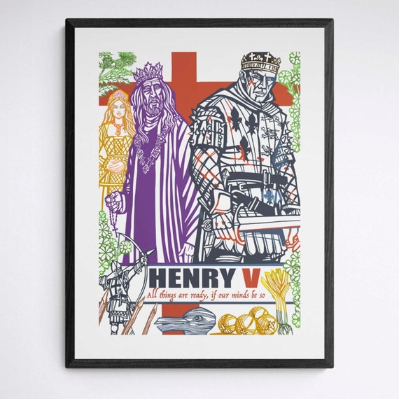 HENRY V Print William Shakespeare Archival Quality Prints | Etsy