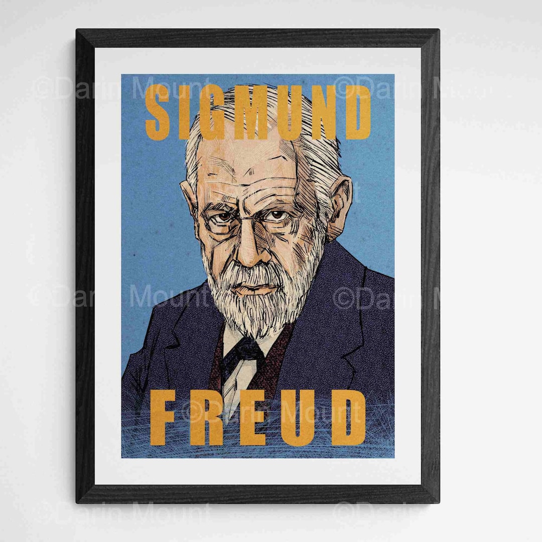 SIGMUND FREUD Print, Option to Add Favourite Quote, Vintage Aesthetic ...