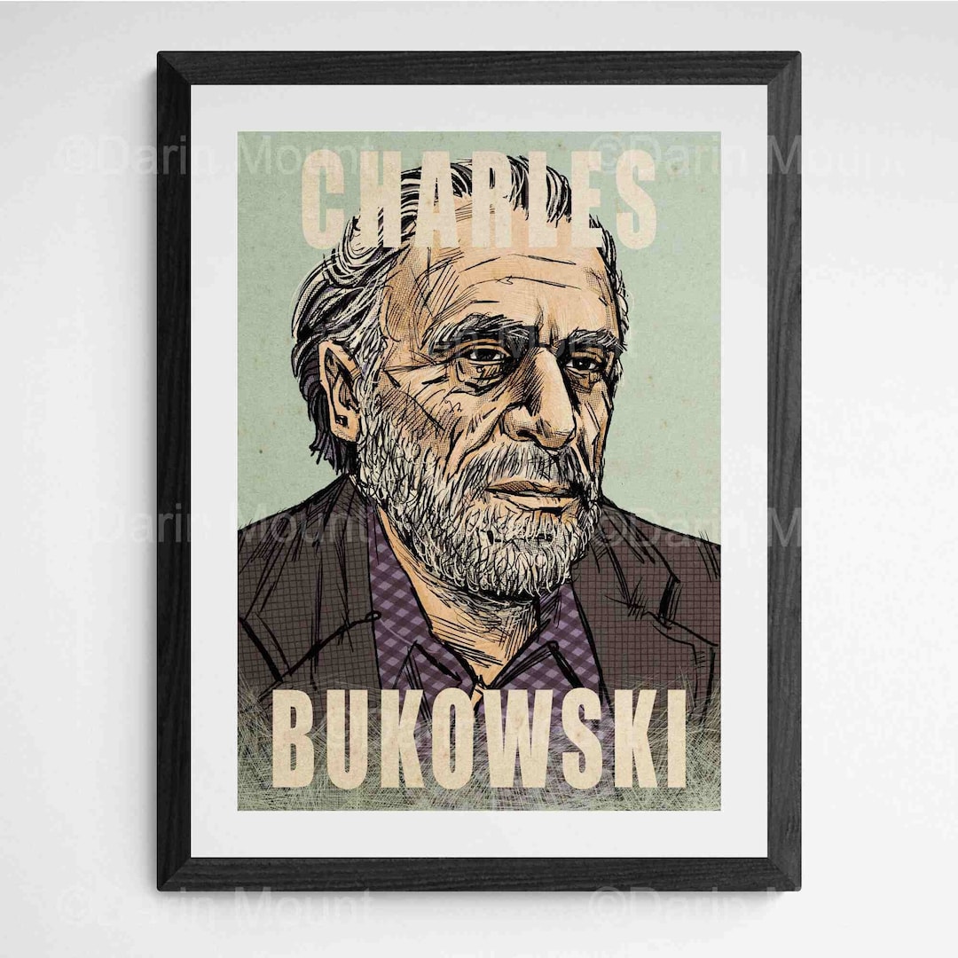 CHARLES BUKOWSKI Print, Option to Add Favourite Quote, Vintage ...