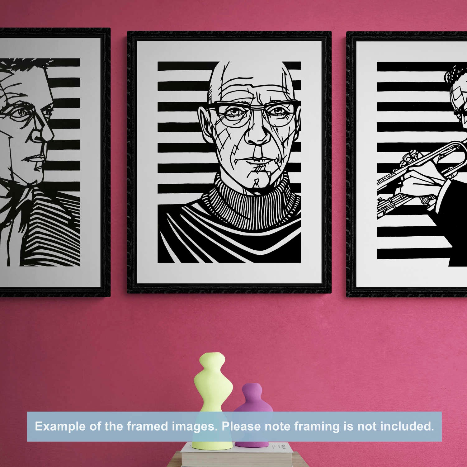 MICHEL FOUCAULT Original Ink Drawing, Large Scale Original Artwork ...